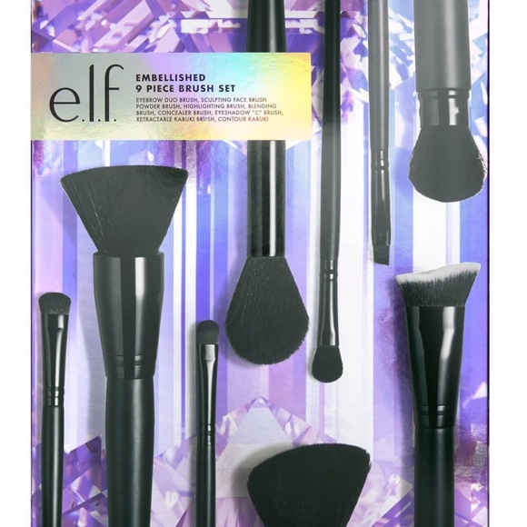 ELF | Makeup | Elf Embellished 9 Piece Brush Set | Poshmark
